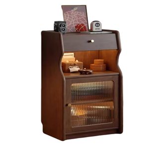 Generic Sideboard, vielseitiger Aufbewahrungsschrank for Verschiedene Umgebungen, mit Schubladen, offenen Regalen und Glasvitrine, geeignet for Wohnzimmer, Sc