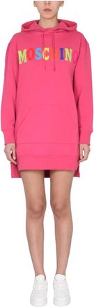 Moschino Femme, Robes, Rose, Taille: 36 FR Robe Logo Multicolor
