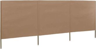 vidaXL 3-teiliges Windschutzgewebe 400 x 160 cm Taupe Vidaxl