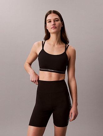 Calvin Klein Schnell Trocknender Sport-bh F&uuml;r Geringe Intensit&auml;t - Black - Damen - XXS