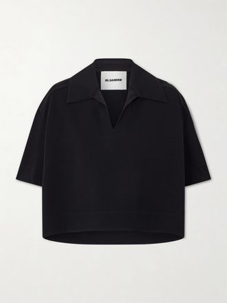 Jil Sander Verk&uuml;rztes Oberteil - Schwarz