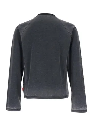 Diesel Mens T-Shirt Grey Cotton Blend T-Shirts And Polos