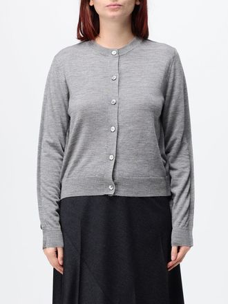 Tela Woll-Cardigan mit Rundhalsausschnitt, Knopfleiste und Rippb&uuml;ndchen