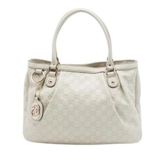 Gucci Pre-owned Embossed Leather Tote Bag - - Pre-owned - Damen - Beige - ONE SIZE