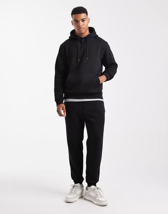 Jack & Jones Ensemble pantalon de jogging et sweat à capuche oversize - Noir