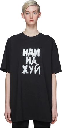 VETEMENTS Femme, Tops, Noir, Taille: 36 FR T-shirt Moderne avec Graphique You