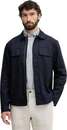 Benetton Homme, Vestes, Bleu, Taille: 2XL Harrington Jacket
