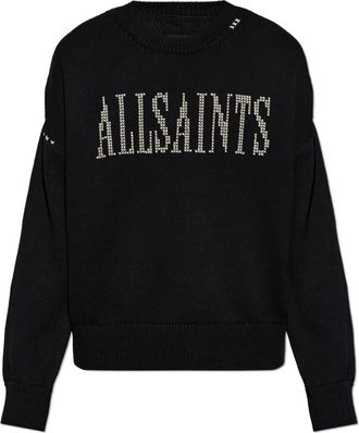 AllSaints Homme, Pulls, Noir, Taille: L Pull Ras du Cou Crois&eacute;