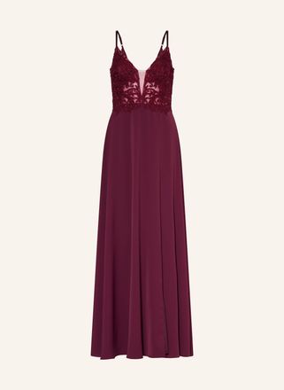 Vera Mont Vm Vera Mont Abendkleid Mit Spitze Und Schmucksteinen braun