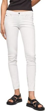Pepe Jeans London Skinny Taille Basse PL211705 Pantalon, Blanc (White), 26W / 32L Femme