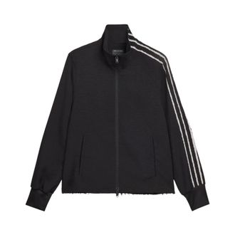Yohji Yamamoto Sport Uniform Raw Cut 3 Stripes Track Top - - Sport - Damen - Schwarzk - XS