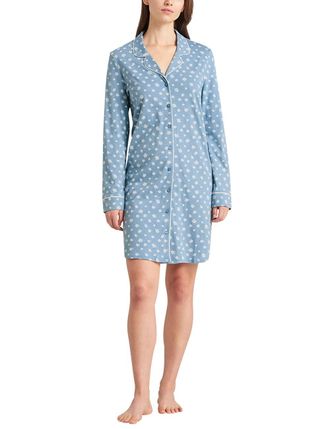 Schiesser Damen 1/1 Arm, 100cm Nachthemd, hellblau, 46