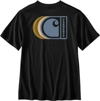 Carhartt Work in Progress T-shirt graphique l&eacute;ger &agrave; manches courtes coupe d&eacute;contract&eacute;e noir, Noir, L