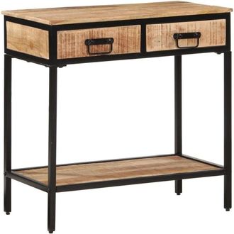 vidaXL Table console 70x35x70 cm bois de manguier massif brut vidaXL