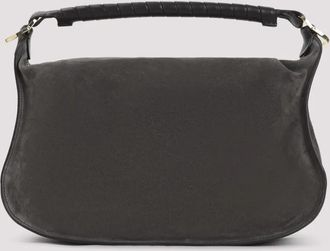Chlo&eacute; Hobo Bags - Suede Calf Leather Handbag With Curved Flap - Gr. unisize - in Schwarz - f&uuml;r Damen