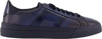 Santoni Homme, Chaussures, Bleu, Taille: 41 EU Double Buckle Baskets