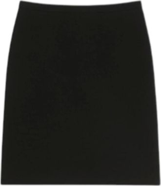 Max Mara Femme, Jupes, Noir, Taille: 38 FR Gonna Corta in Cady a Linea Dritta