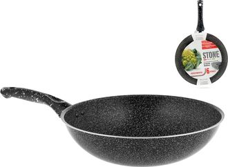 hOme Home Stone Wok, Stein, Anthrazit, 28 cm