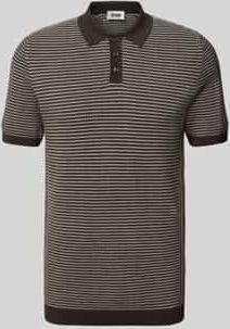 Drykorn Slim Fit Strick-Poloshirt in Two-Tone-Machart Modell Triton