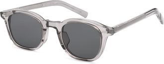 Sojos Retro Quadratisch Rund Sonnenbrille Damen Herren Vintage Klassisch Sonnerbrillen mit UV400 Schutz Grau SJ2316