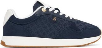 Tommy Hilfiger Sneakers Th Runner Suede Monogram FW0FW09620 Dunkelblau