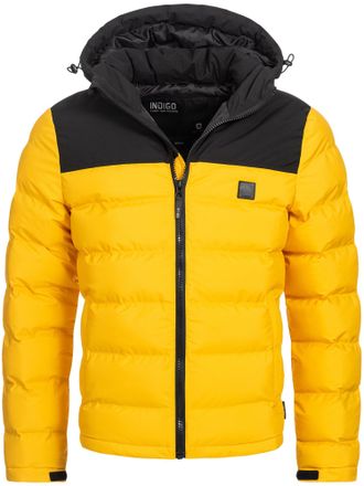 Indicode Herren Eberhardy Steppjacke in Daunenjacken-Optik | Winterjacke Übergangsjacke Lemon Pie, M