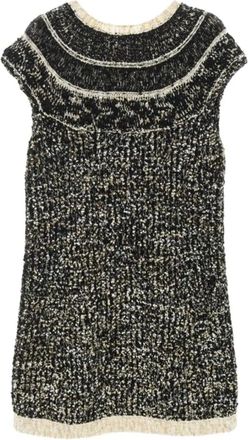 Chanel robe en maille Coco Mark (1986-1988) - Noir