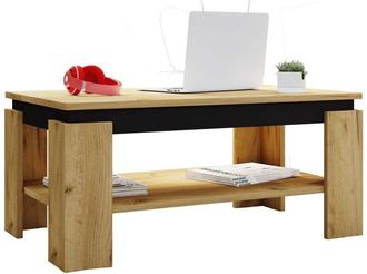 ebuy24 Ebuy24 - Mise &agrave; disposition et bon de r&eacute;duction Rolas h. 41 x l. 90 x p. 53cm Honig-Eiche / Noir