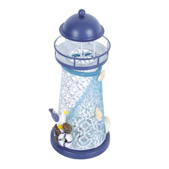 BESPORTBLE Mediterraner Eisen kerzenhalter Leuchtturm Deko Ornament Mittelgroß Romantisch Skulptural Langlebig für Wohn Schlafzimmer Stilvolles Geschenk für Freu