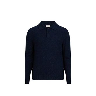 GANT Pull col polo mouchet&eacute; en laine m&eacute;lang&eacute;e