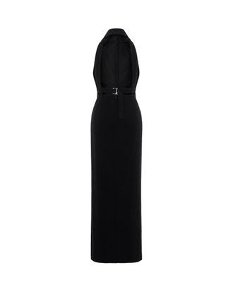 Patrizia Pepe Tuxedo-Inspired Evening Dress - Black