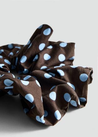 Mango Chouchou pois bleu - Femme - Taille unique - MANGO