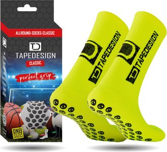 Tapedesign Unisex Allround Classic Socken, Neo Yellow, Einheitsgr&ouml;&szlig;e EU