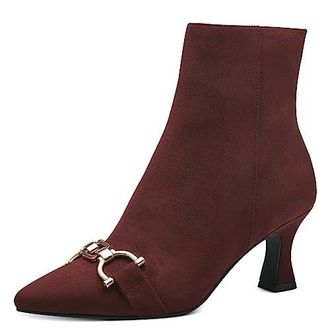 Marco Tozzi Femme 2-25319-41 Bottines &agrave; Talons, Bordeaux, 37 EU