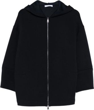 Max Mara Femme, Sweatshirts et sweats &agrave; capuche, Bleu, Taille: 36 FR Giacca Cardigan zip e cappuccio Vinci