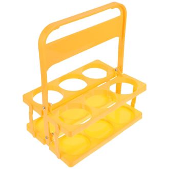 Angoily Tragbarer Bierflaschenhalter mit Griff Faltbares Bierregal f&uuml;r 6 Flaschen Stabiler Getr&auml;nkehalter aus Robustem Material f&uuml;r Partys und Barzubeh&ouml;r