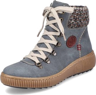 Rieker Damen Ankle Boots Z6648, Frauen Stiefeletten, lose Einlage,halbstiefel,Kurzstiefel,uebergangsschuhe,uebergangsstiefel,blau (14),41 EU / 7.5 UK