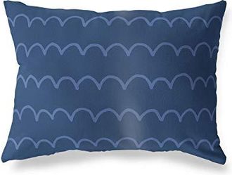 Bonamaison Le Jardin du Lin Kissenbezug Zierkissenbezug Blau Kissenbezug, Für Bett, Auto, Sofa, Haus, Wohnzimmer, Schlafzimmer, Dekoration, 45x60 Cm - Entworfen 