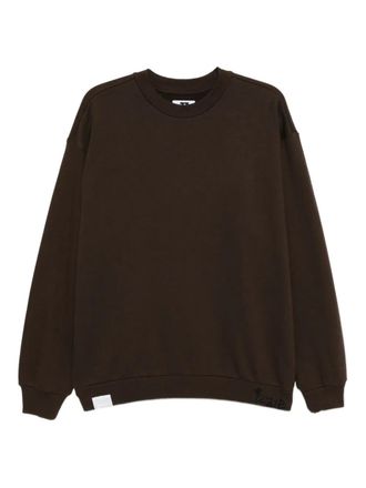 Izzue Sweatshirt mit Logo-Stickerei - Braun
