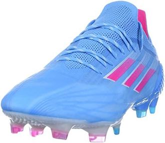 adidas Chaussures de baseball Adizero pour homme, Sky Rush Team Shock Pink Cloud White Blue, 12 UK Men/ 13 UK Women
