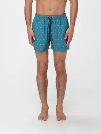 Save The Duck Short de bain &agrave; imprim&eacute; graphique avec taille &eacute;lastiqu&eacute;e &agrave; cordon de serrage