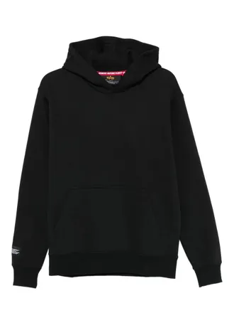Alpha Industries hoodie &agrave; d&eacute;tail &agrave; poche chauffe-mains - Noir