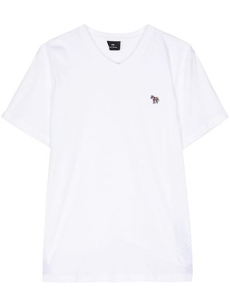 Paul Smith t-shirt &agrave; patch Zebra - Blanc