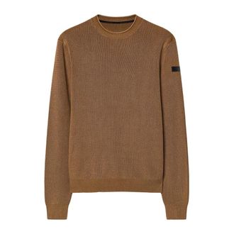 Roberto Ricci Design Cotton Techno Wash Rundhals Pullover - - Knitwear - Herren - Gelb - 2XL