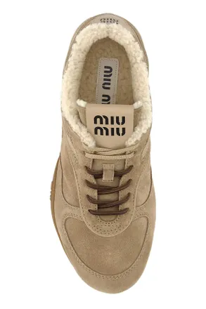 Miu Miu Allacciate Sneaker - Beige