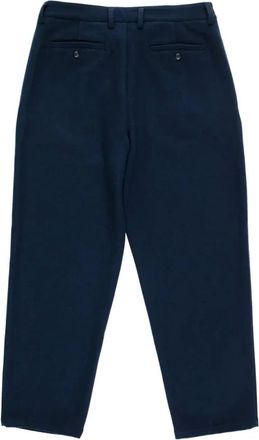 Pop Trading Company Homme, Pantalons, Bleu, Taille: M Pantalon de Costume en Laine Bleu Marine Hewitt
