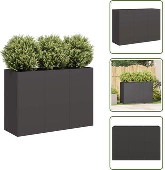 vidaXL Vidaxl - Jardini&egrave;re noir 120x40x80 cm acier lamin&eacute; &agrave; froid - Jardini&egrave;re - Jardini&egrave;res - Pot De Fleurs - Support De Jardini&egrave;re