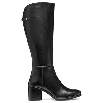 Geox D New ASHEEL Bottes hautes au genou pour femme, noir, 41 EU, Noir, 41 EU
