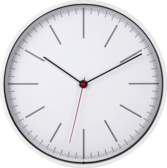 TFA Dostmann Analoge Wanduhr, 60.3049.02, modernes Ziffernblatt, Quarzuhr, 28cm Durchmesser, weiß