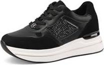 Queen Helena Baskets compensées Platform Casual Femme X31-17, Noir, 37 EU